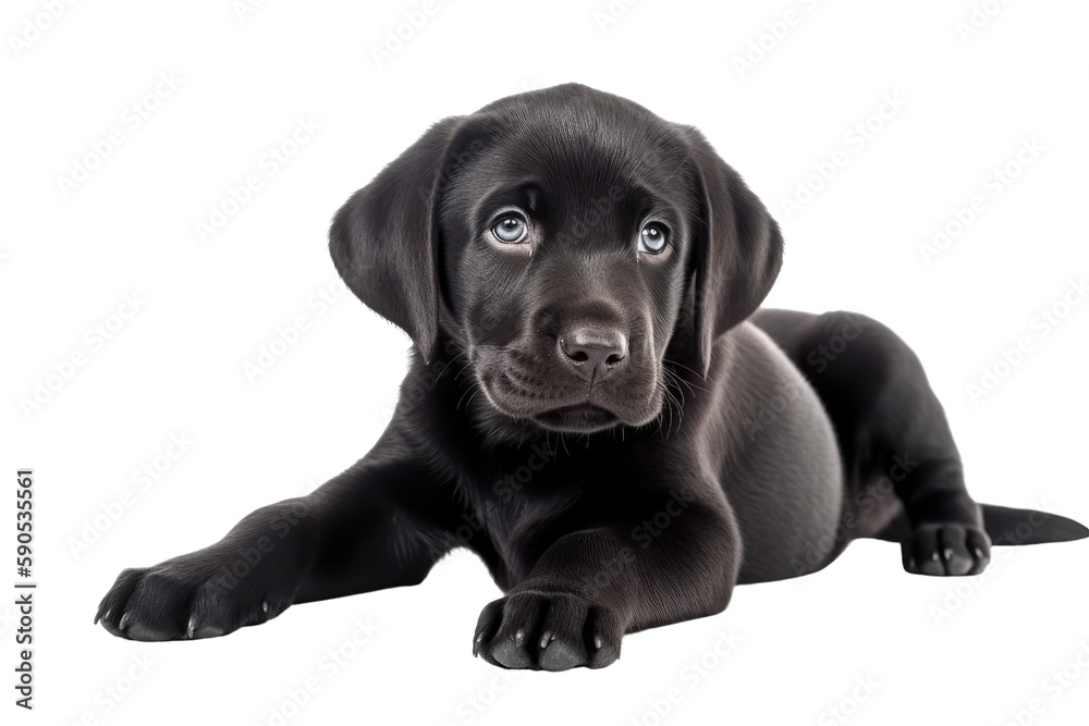 black labrador puppy isolated on transparent background Stock ...