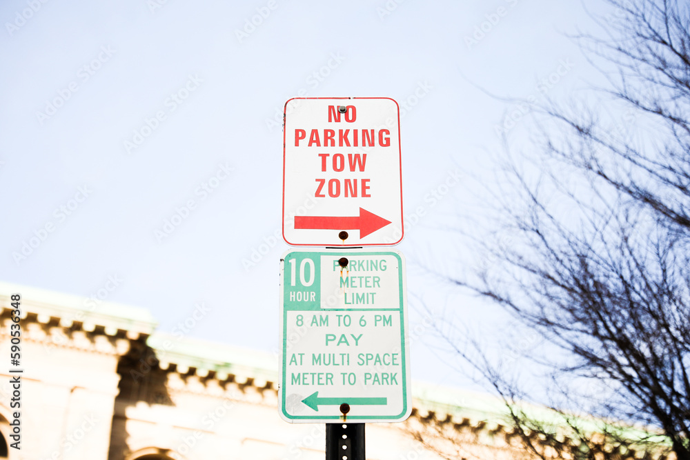 no parking sign typically represents rules, regulations, and ...