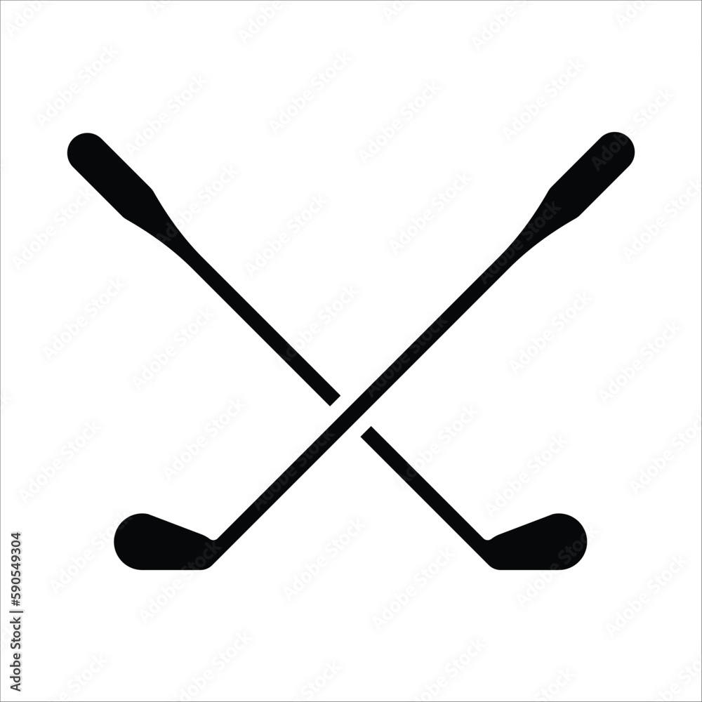 Golf club stick vector icon. Golf clubs flat sign design illustration ...