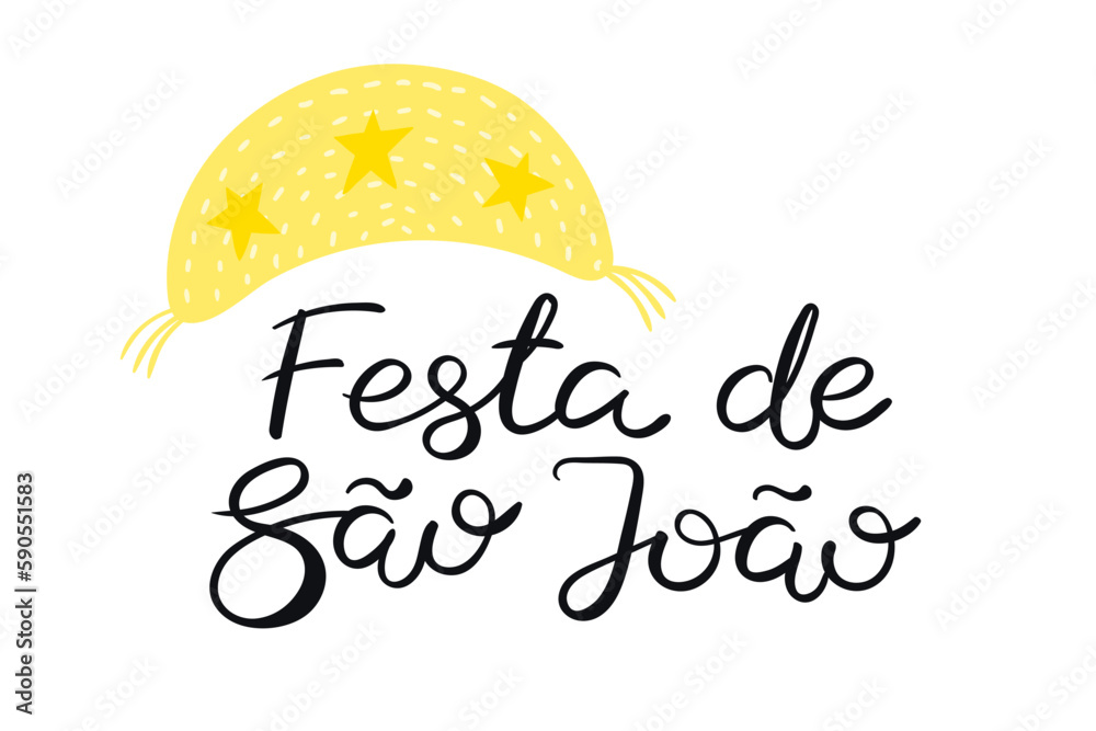 Festa de Sao Joao lettering quote, typography, text in Portuguese ...