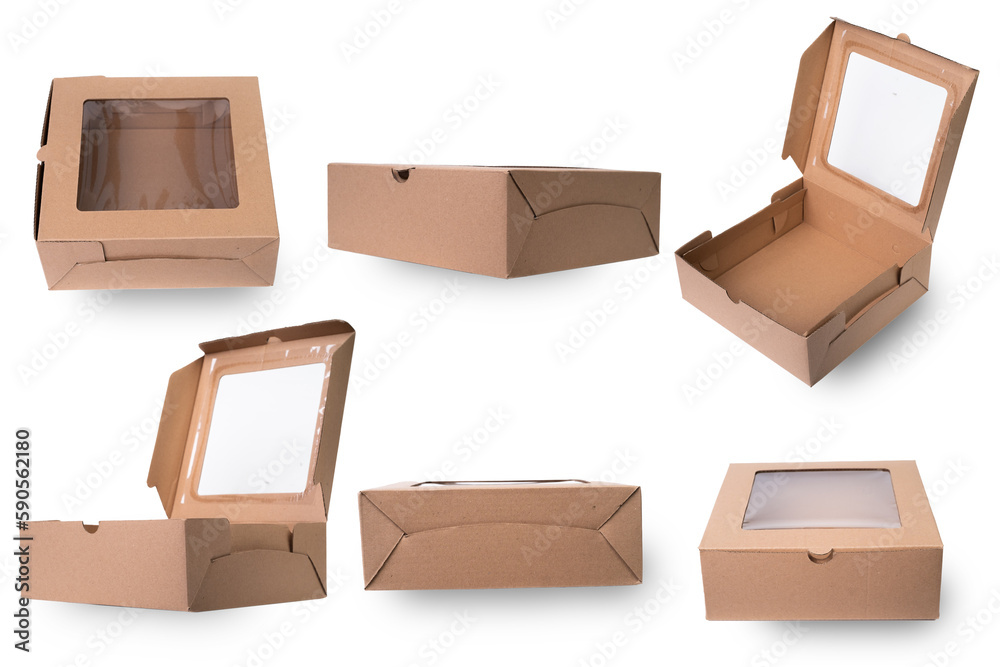 Various cardboard boxes for fast food. Recyclable cardboard boxes for ...