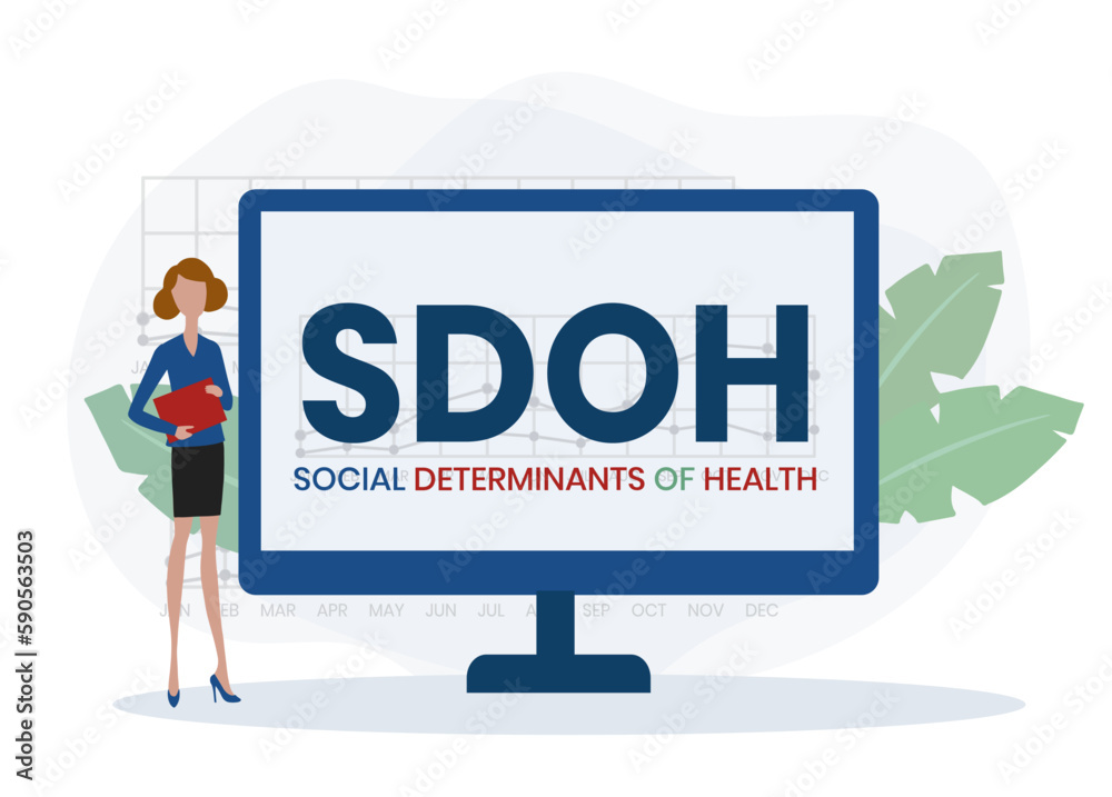 SDOH - Social Determinants Of Health acronym. business concept ...