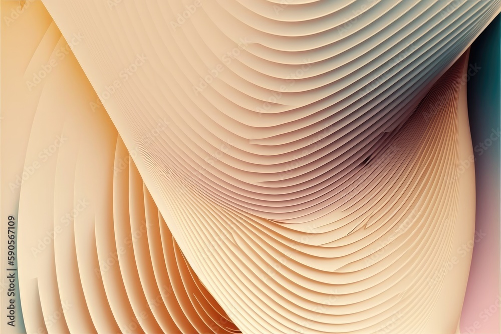 Abstract art of overlapped curve line in pastel color pattern. Concept ...