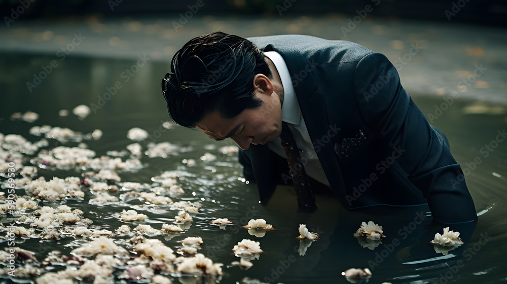 man sitting on the ground Stock Photo | Adobe Stock