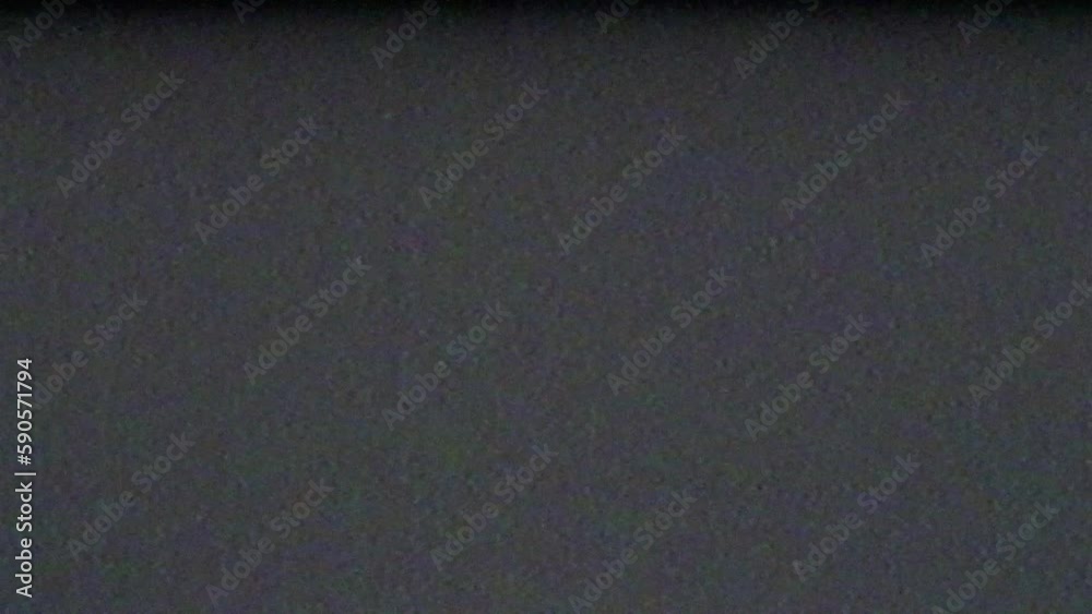 VHS. Gray background of the CRT screen. Effect interruption of TV ...