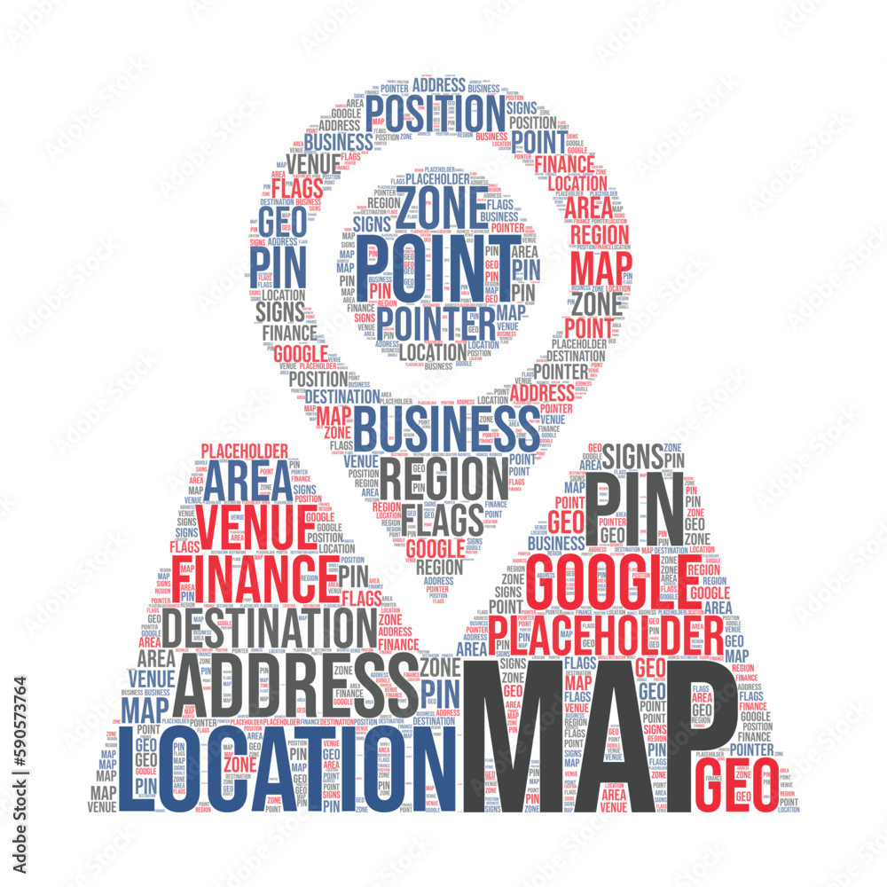 Map with pin, map direction pointer with map, gps navigation and travel ...