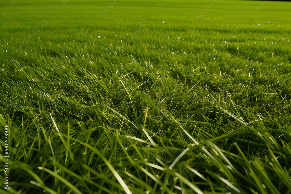 Mower stripes in a grass lawn. Full frame background texture. Stock ...