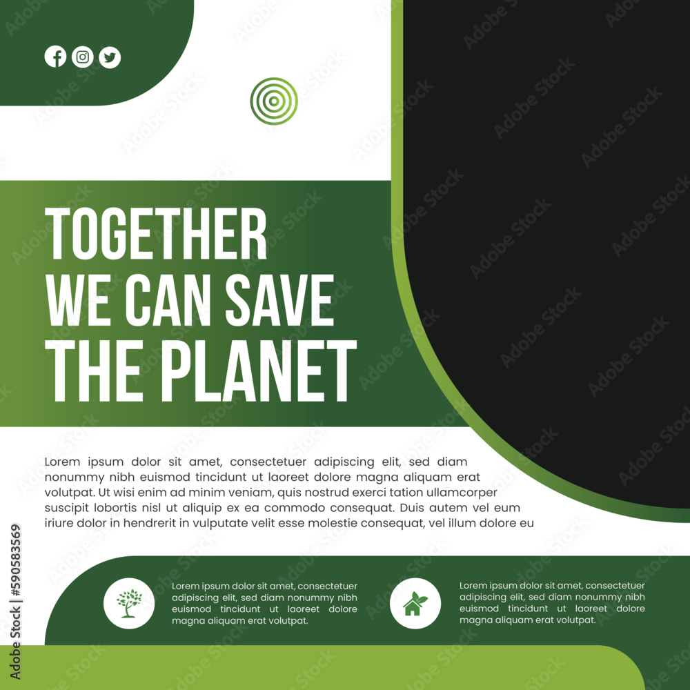Gradient social media post design template for world environment day ...