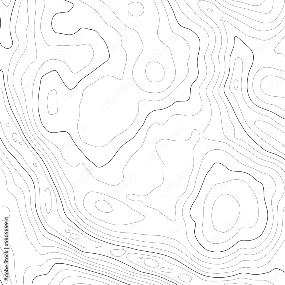 The stylized height of the topographic contour in lines and contours ...