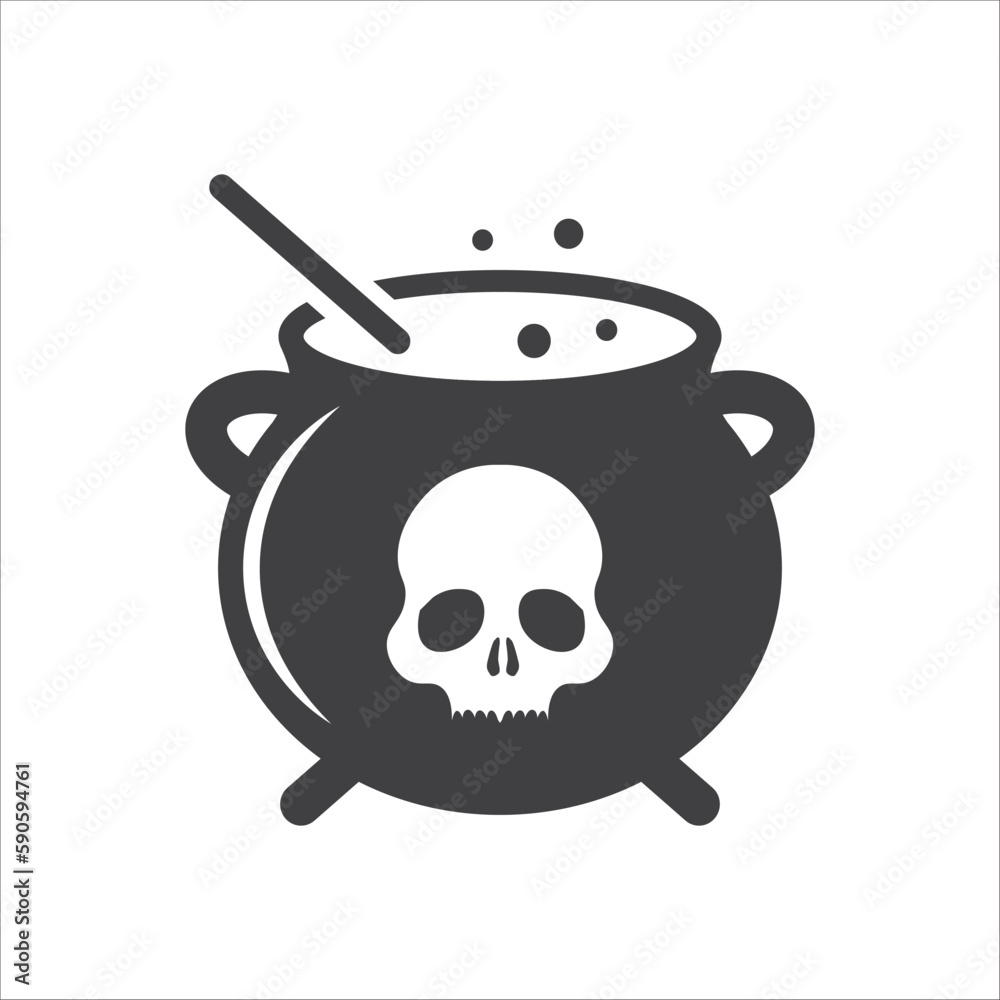 Caldron vector icon. Cauldron vector flat sign design. Cauldron symbol ...