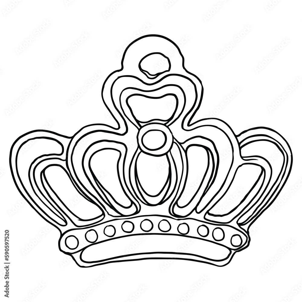 Crown headdress for king and queen. Royal noble aristocrat monarchy ...