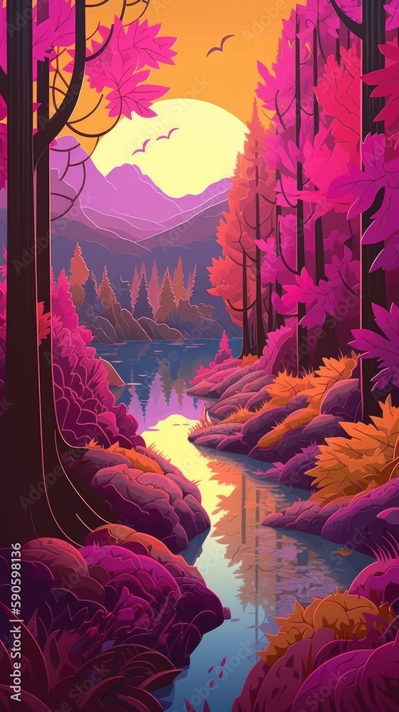 Paper cut artwork for a landscape with mountains and the sun, in the ...