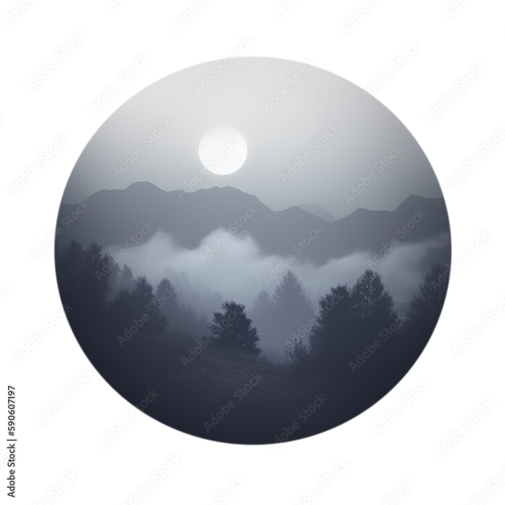 Mist Icon With Soft, Blurry Gray Background And White Misty Shape To ...