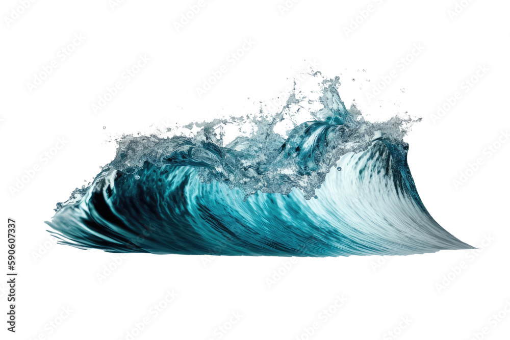 Wave On Isolated Transparent Background, Png. Generative AI Stock ...
