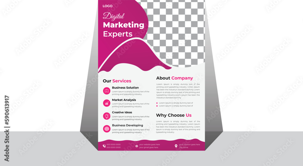 Title: Flyer Design, Poster, Brochure cover design, A4, Modern design ...