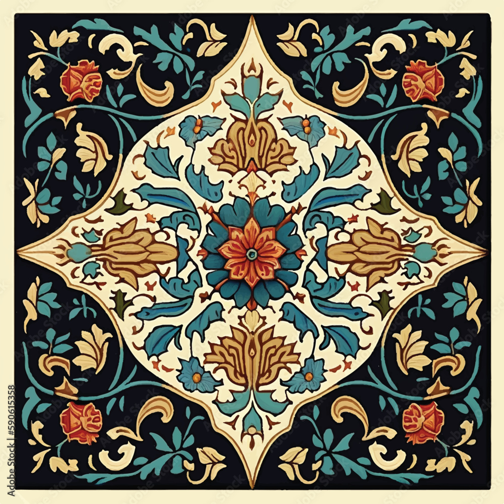 Poster Islamic and Turkish wall tile miniature – Wall Art | UkPosters