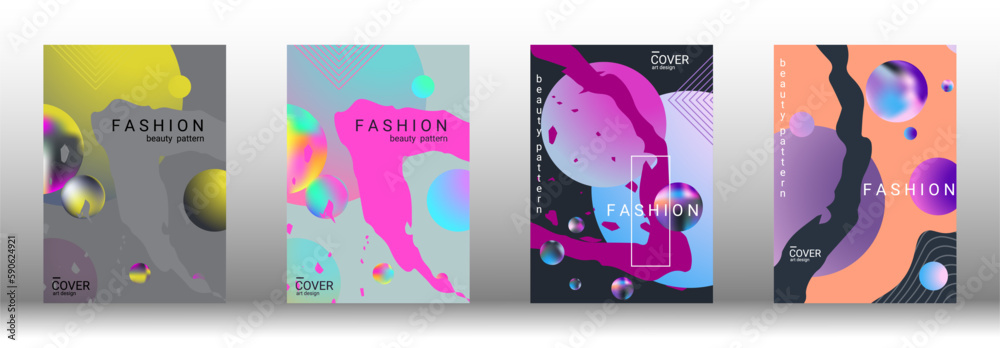 Future futuristic template with abstract forms for banner design ...