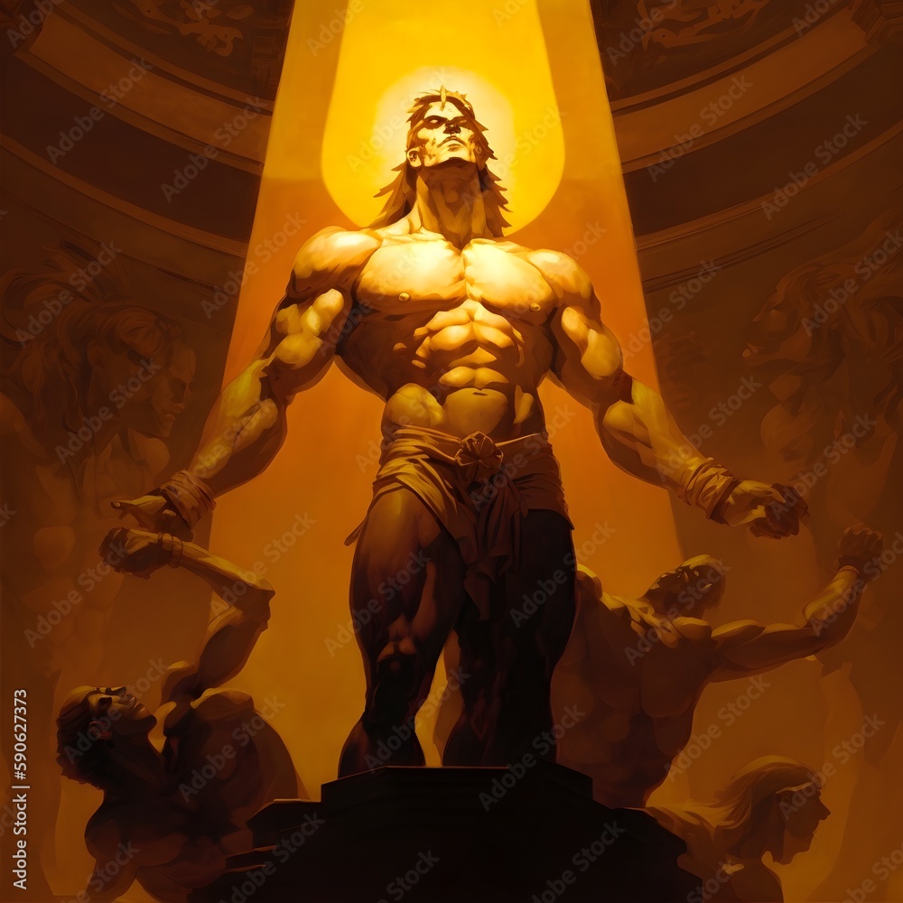 powerful sun god people worshiping him in fear uplight cinematic ...