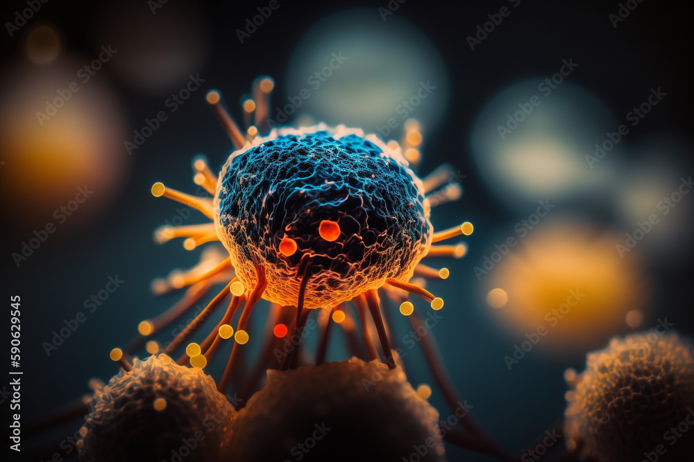 Oncology. Cancer cells. Chemotherapy. treatment for malignant in a ...