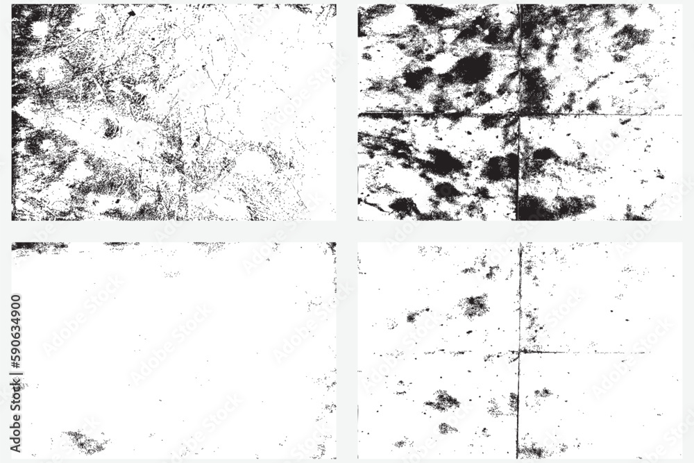 Folded old papers in dust particles texture set. Wrinkled flipped or ...