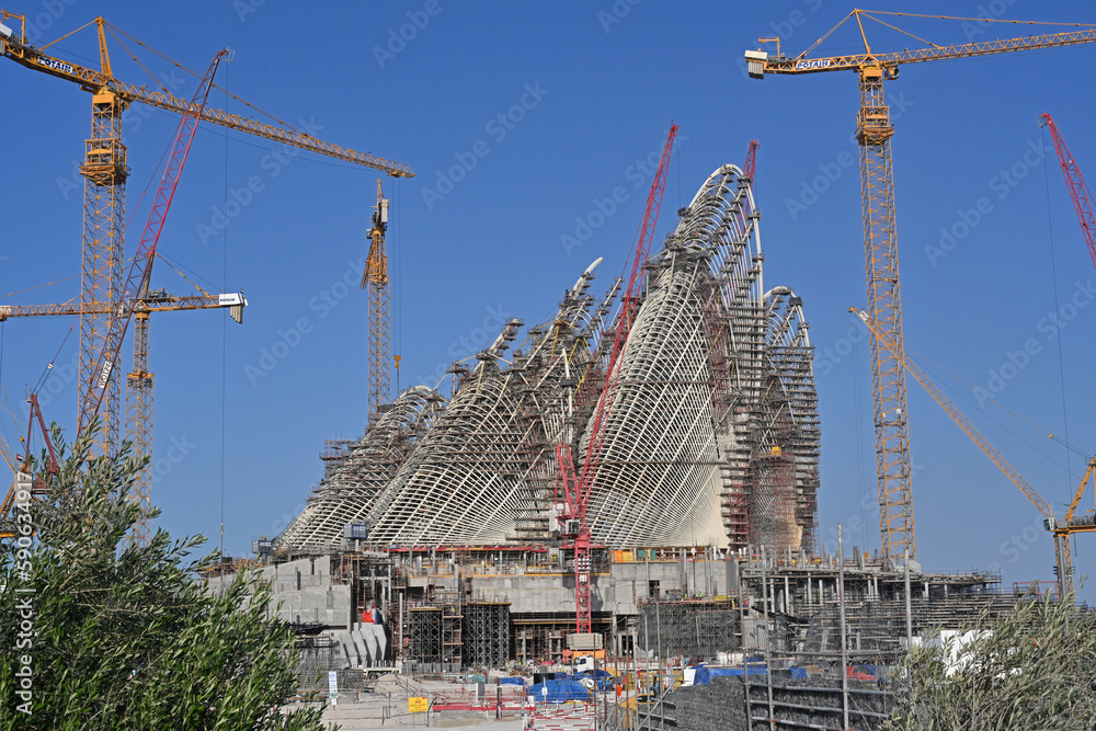 Construction of the Zayed National Museum on Al Saadiyat Island ...