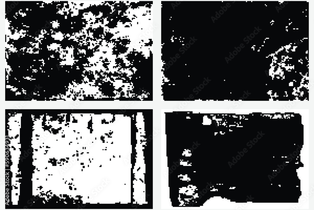 Set grunge dirty paper texture overlays for calligraphy memoir records ...