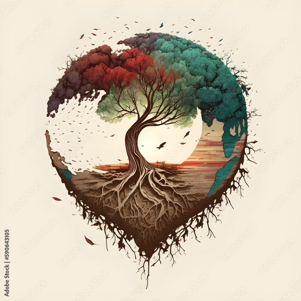 planet in the shape of a tree end of world one side war one side love ...