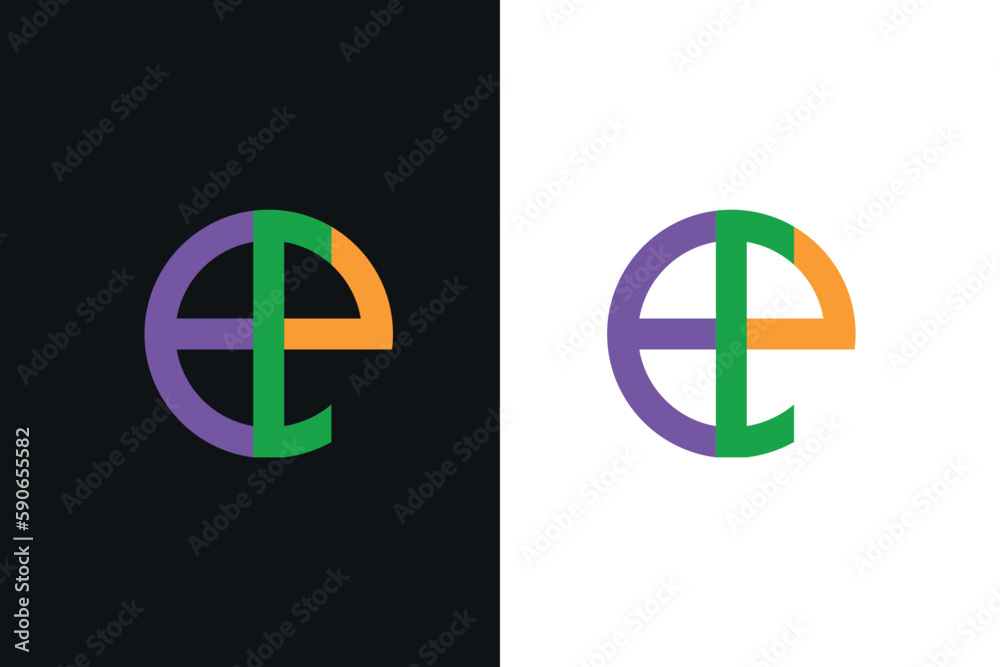 Letter E, C, and P combine unique logo vector illustration. EEP letter ...