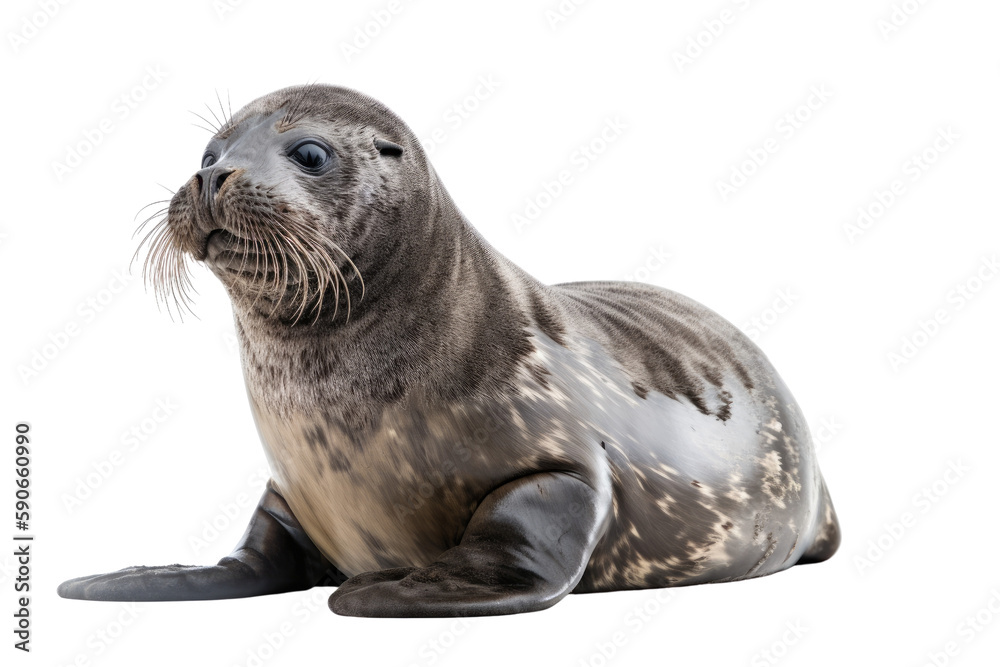 seal isolated on transparent background, generative ai Stock ...