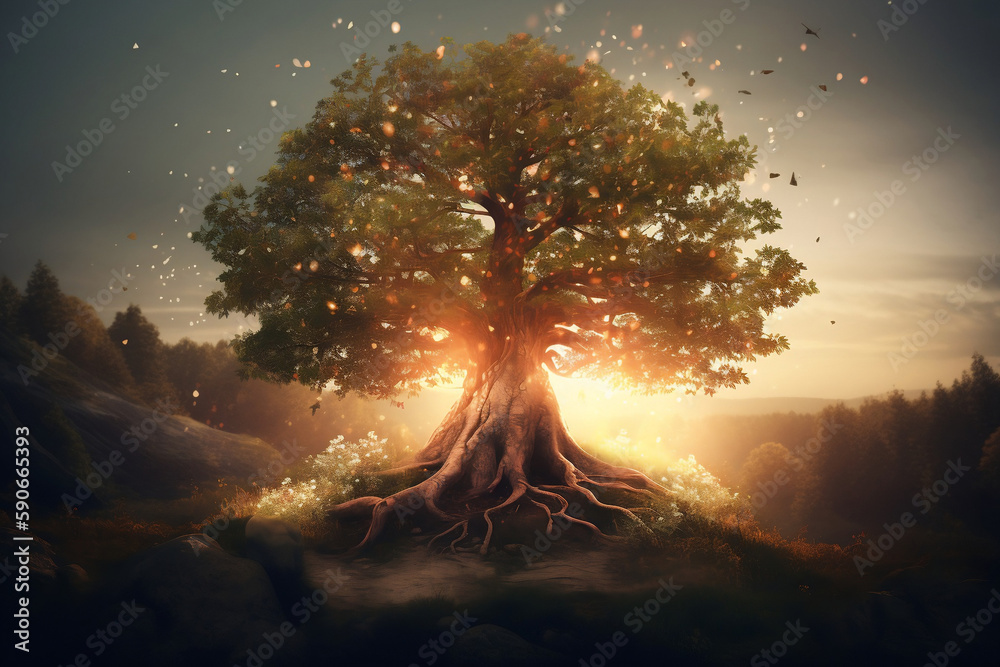 Beautiful Magic Tree, The Beginnings Of Life, A Family Tree, Made Using ...