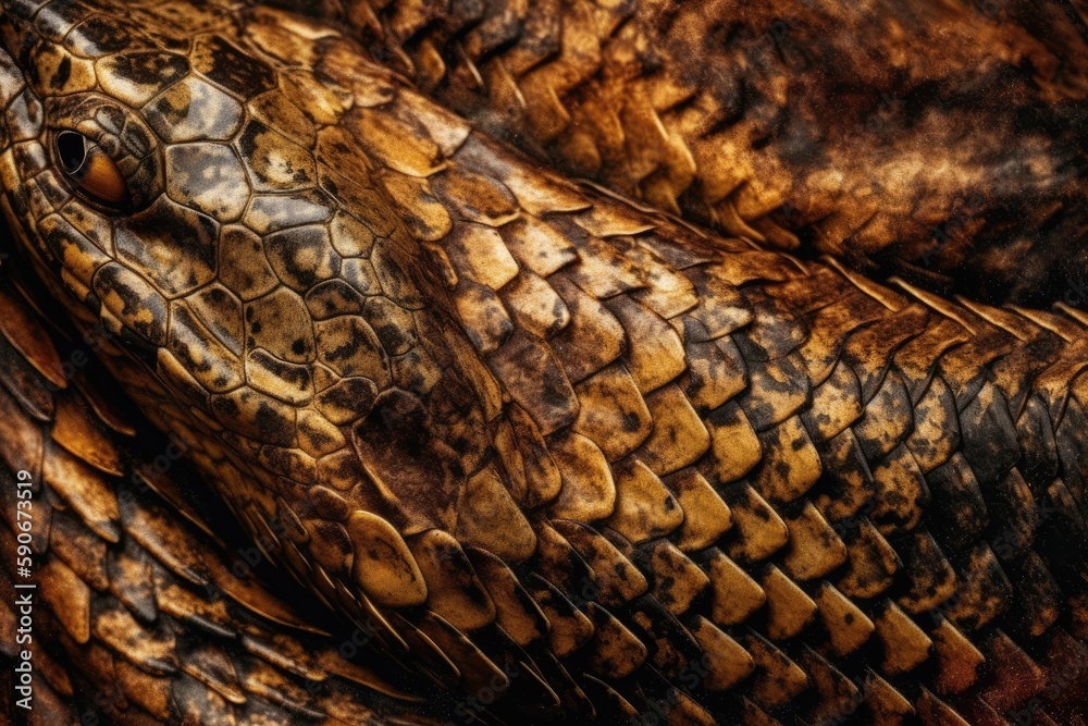the intricate pattern and texture of a snake's skin up close ...