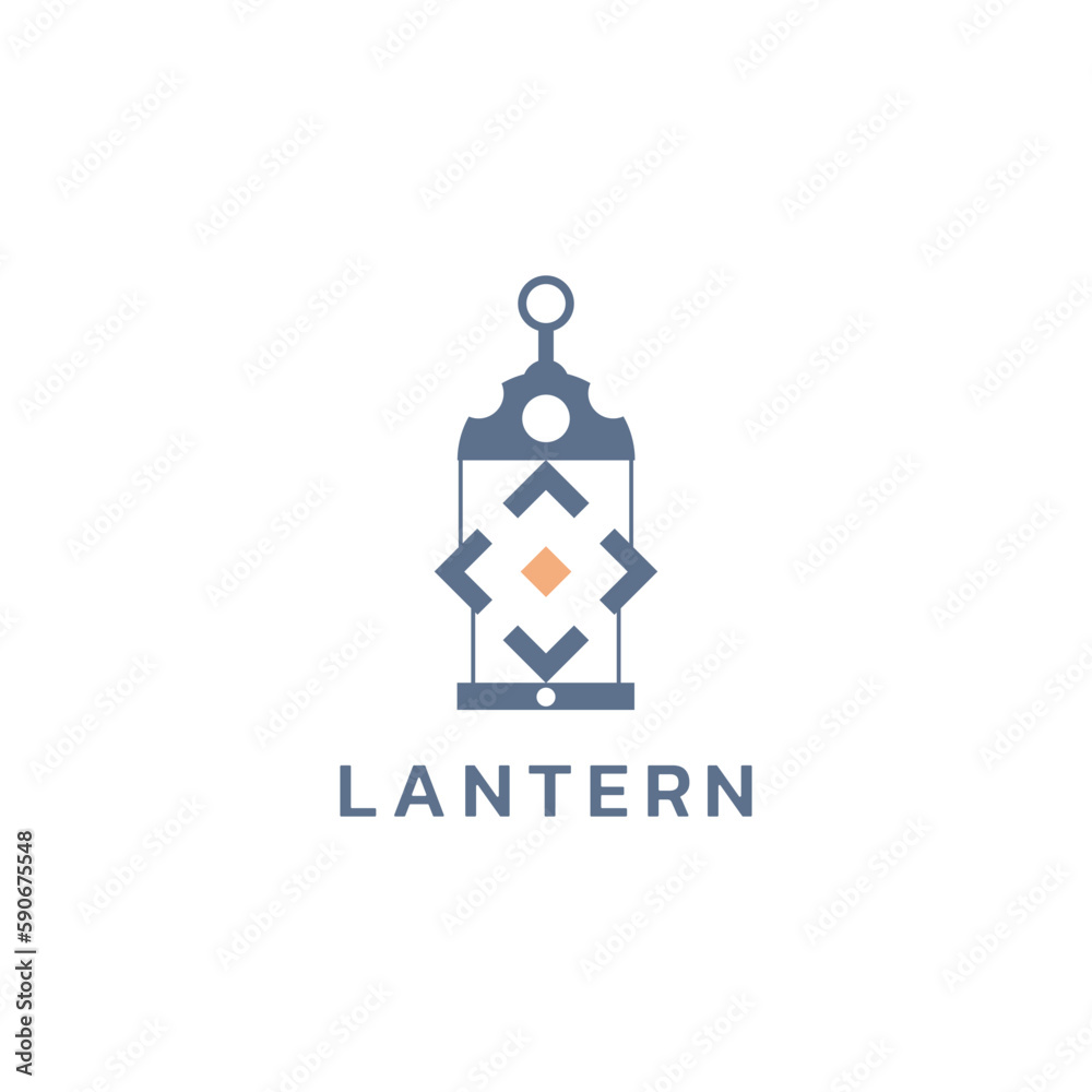 Unique lantern logo with light in the center. Suitable for the lantern ...