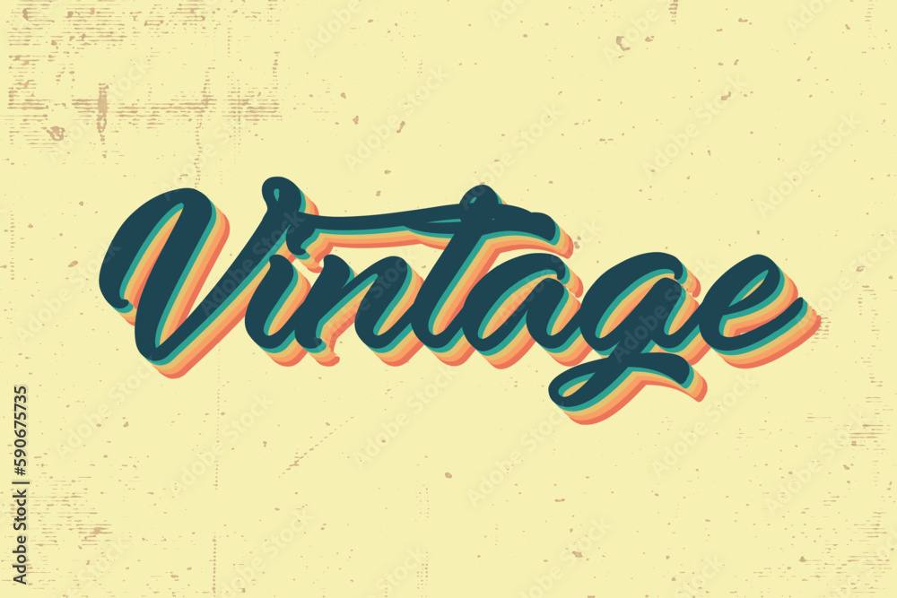 Vintage editable text effect template. Retro, vintage text effect ...