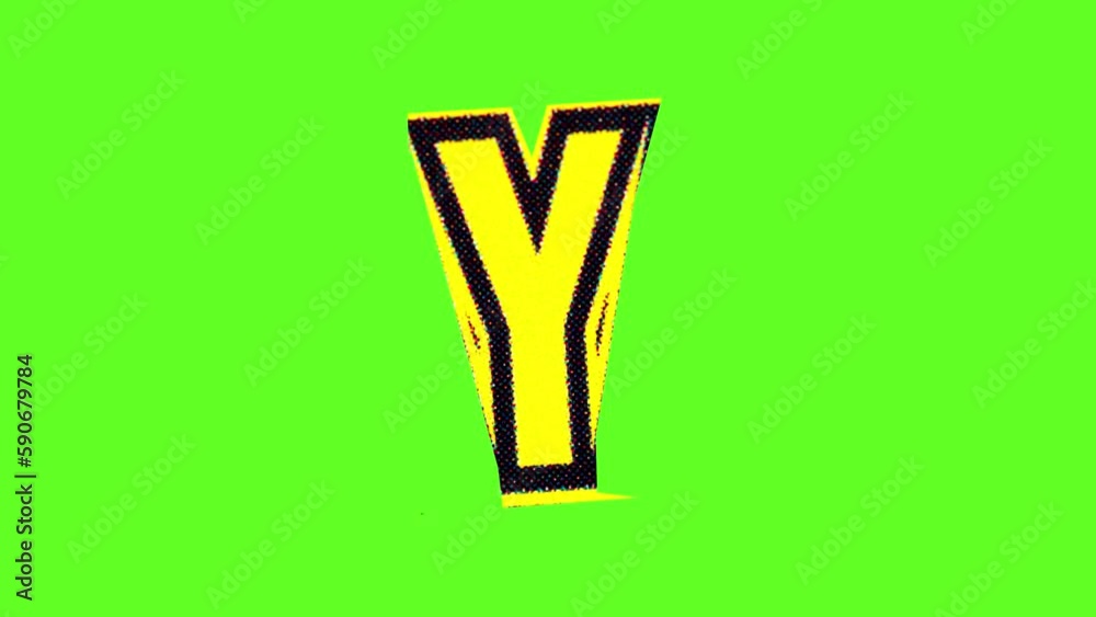 Alphabet Y Ransom note Animation paper cut motion graphic videos on ...