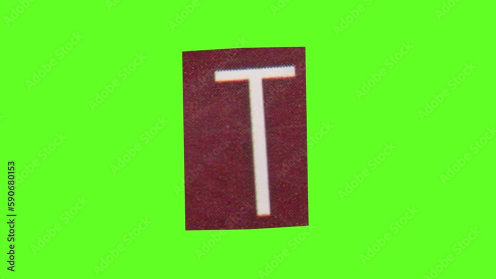 Alphabet T Ransom note Animation paper cut motion graphic videos on ...