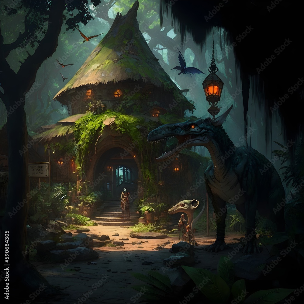 environment druid circle surrounded by friendly dinosaurs ancient druid ...