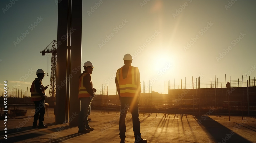 engineer standing orders for construction crews to work on high ...