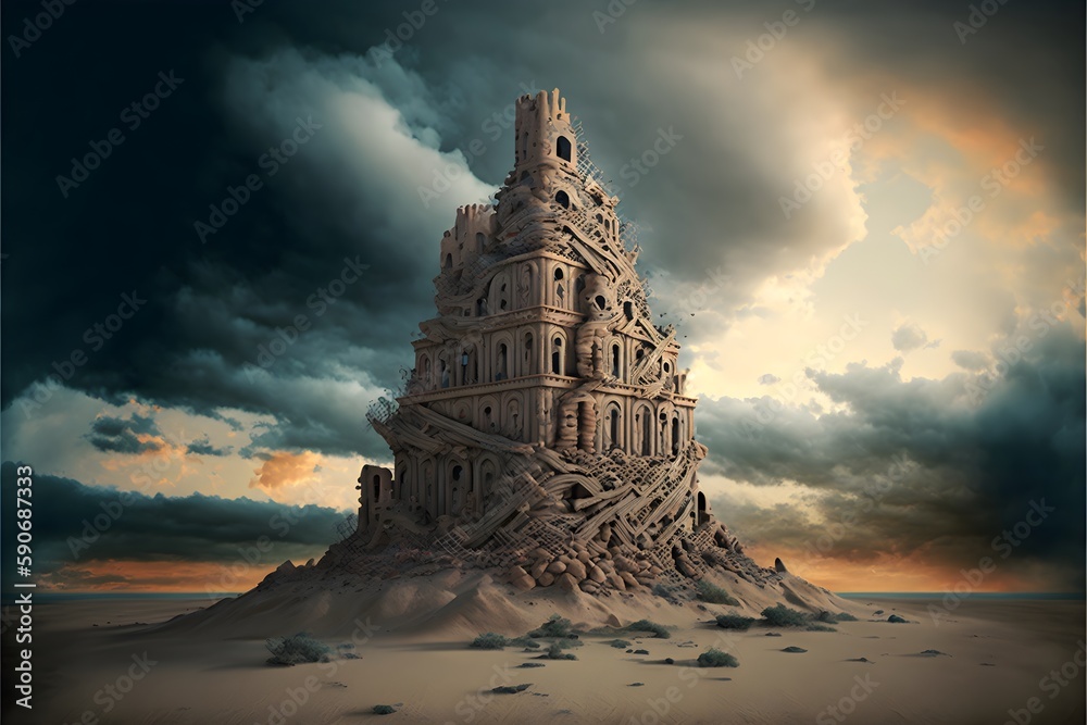 surreal neosurreal an interesting and dynamic ruins of the tower of ...
