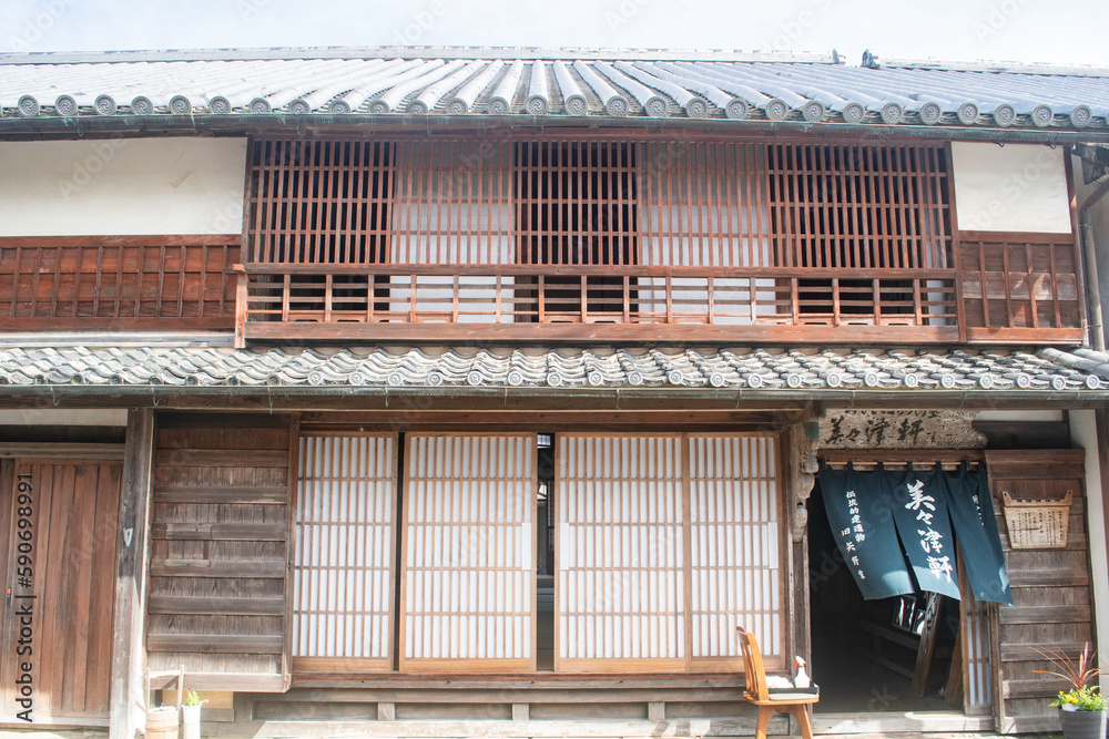 Poster Old store, former Yano Residence, in Mimitsu Town in Hyuga City ...