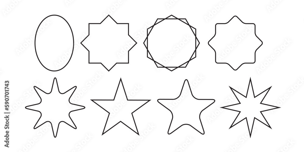 set design stars line element Stock Vector | Adobe Stock