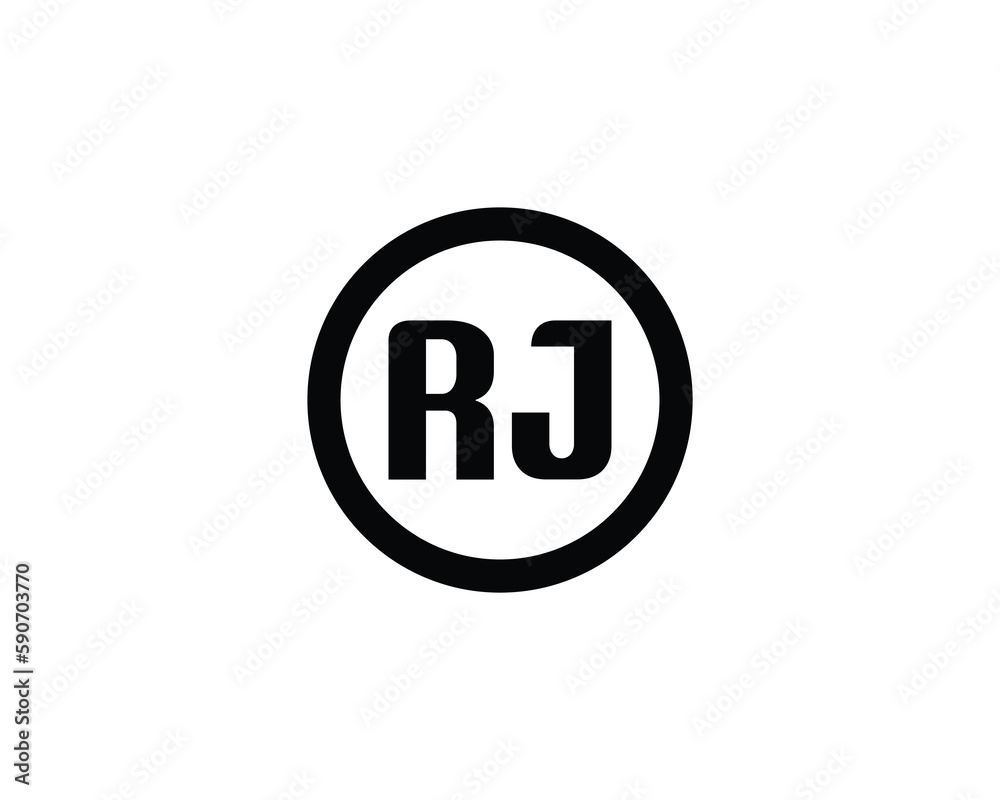 RJ logo design vector template Stock Vector | Adobe Stock