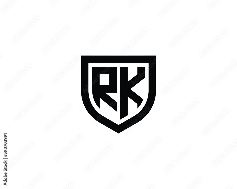 RK logo design vector template Stock Vector | Adobe Stock