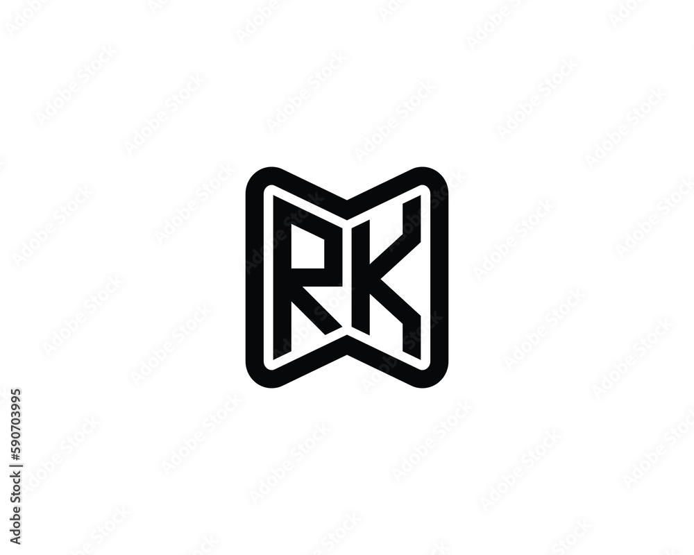 RK logo design vector template Stock Vector | Adobe Stock