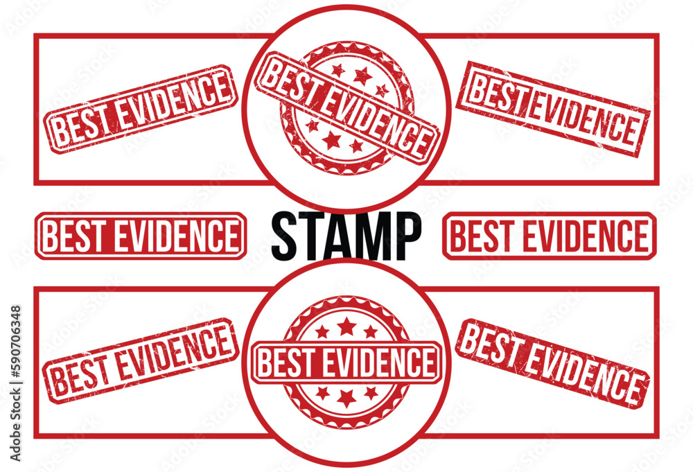 Best Evidence rubber stamp on white background. Best Evidence Rubber ...