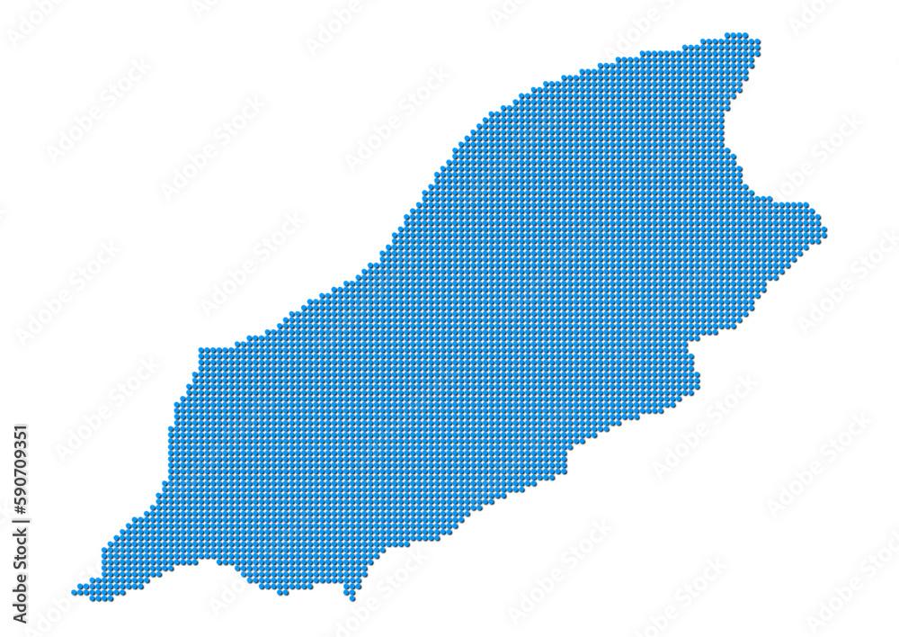 An abstract representation of Isle of Man, vector Isle of Man map made ...