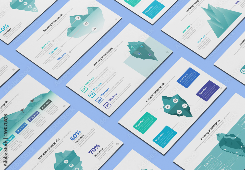 Iceberg Infographic Layout Design Stock Template | Adobe Stock