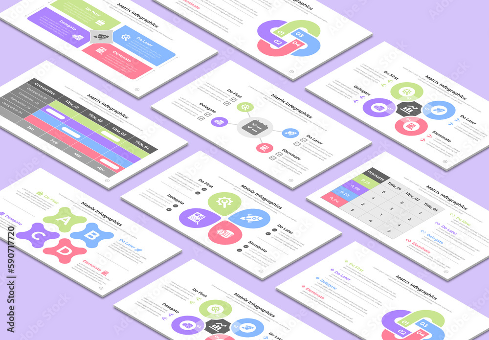 Business Matrix Infographic Layout Stock Template | Adobe Stock