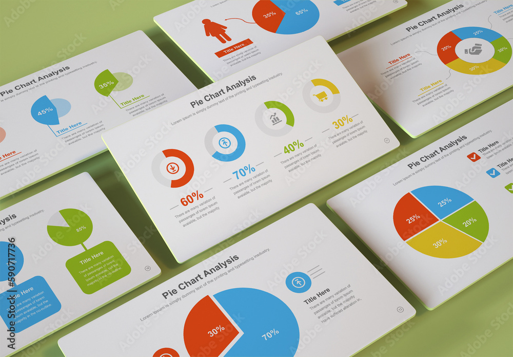 Pie Chart Infographic Presentation Template Stock Template | Adobe Stock
