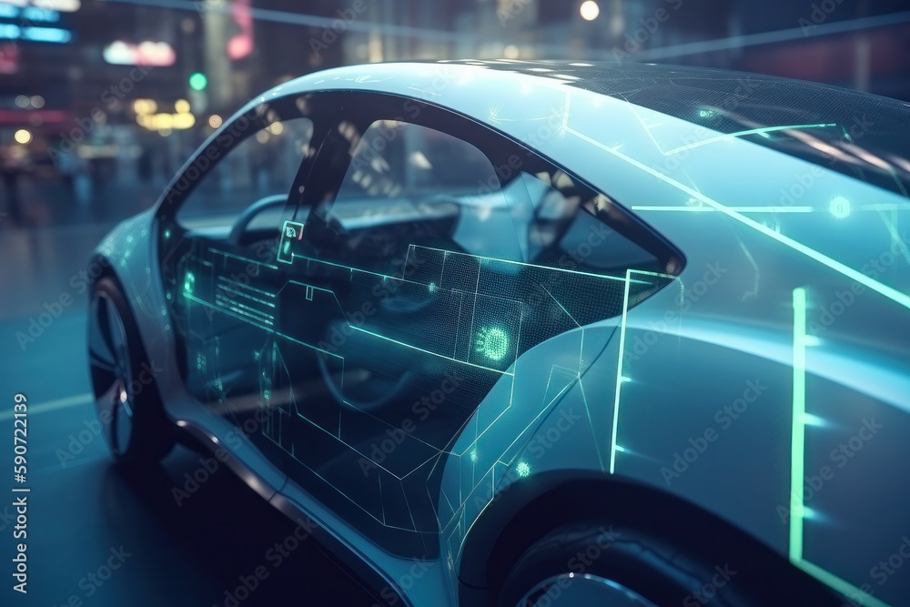 Electric vehicle changing on street parking with graphical user ...