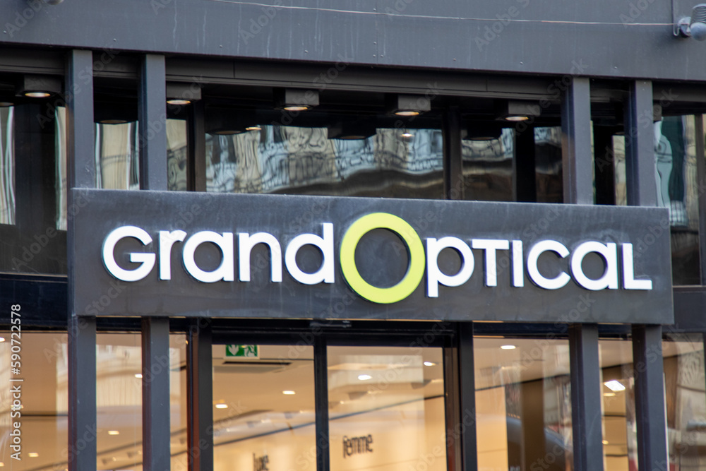 grand Optical logo brand shop sign text front facade store french ...
